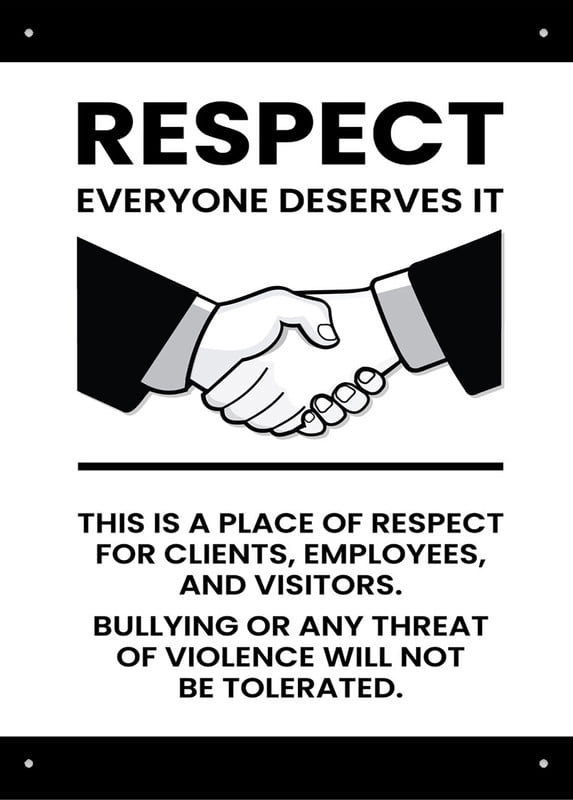 Everyone Deserves Respect Poster 8 X 12 Inches Rust Free . Aluminum ...