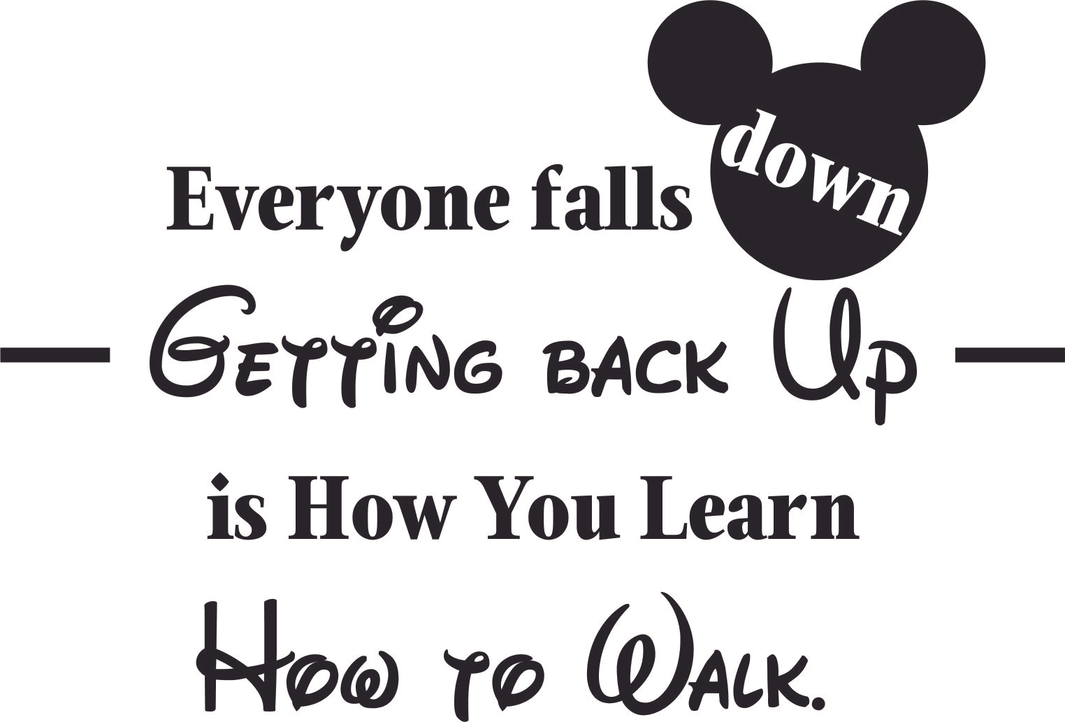 Everyone Falls Down Motivational Quotes Sayings Mantra Motto Proverb ...