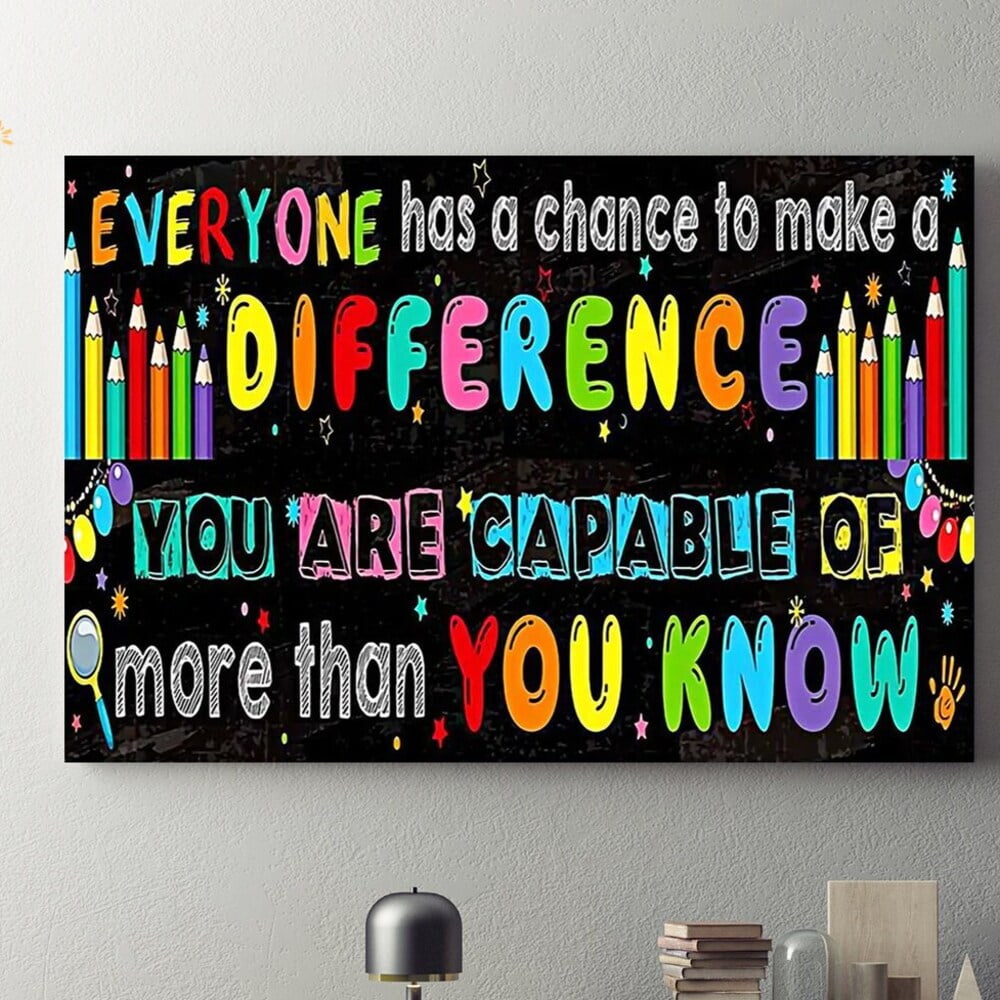 Everyone Has A Chance To Make A Difference Poster, Classroom Poster ...