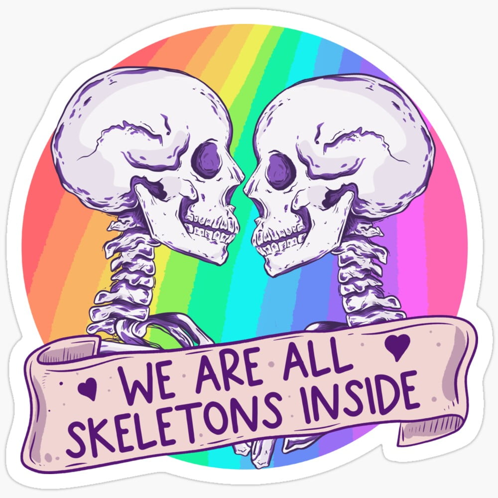 Everyone Is A Skeleton Inside Sticker Phone Decal Water Bottle Stickers ...