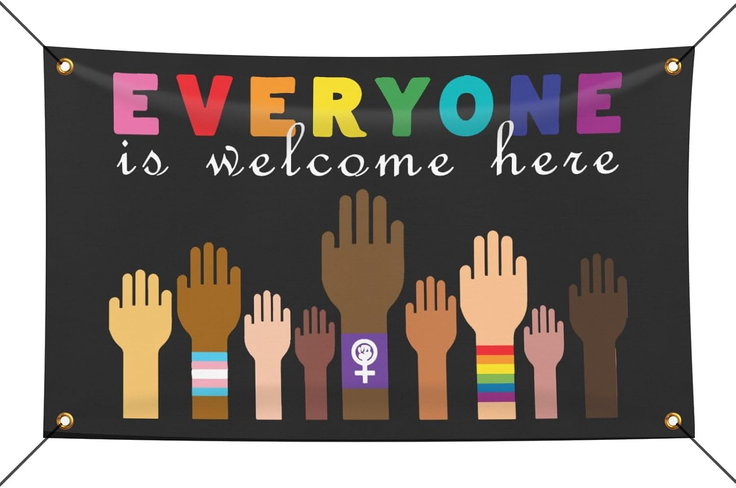 Everyone Is Welcome Here Banners For Dorm - Walmart.com