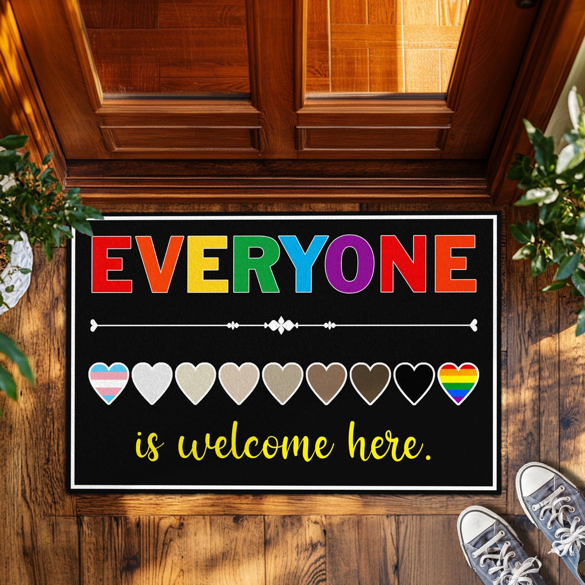 Everyone Is Welcome Here Doormat, Funny Welcome Mat for Home, Indoor ...