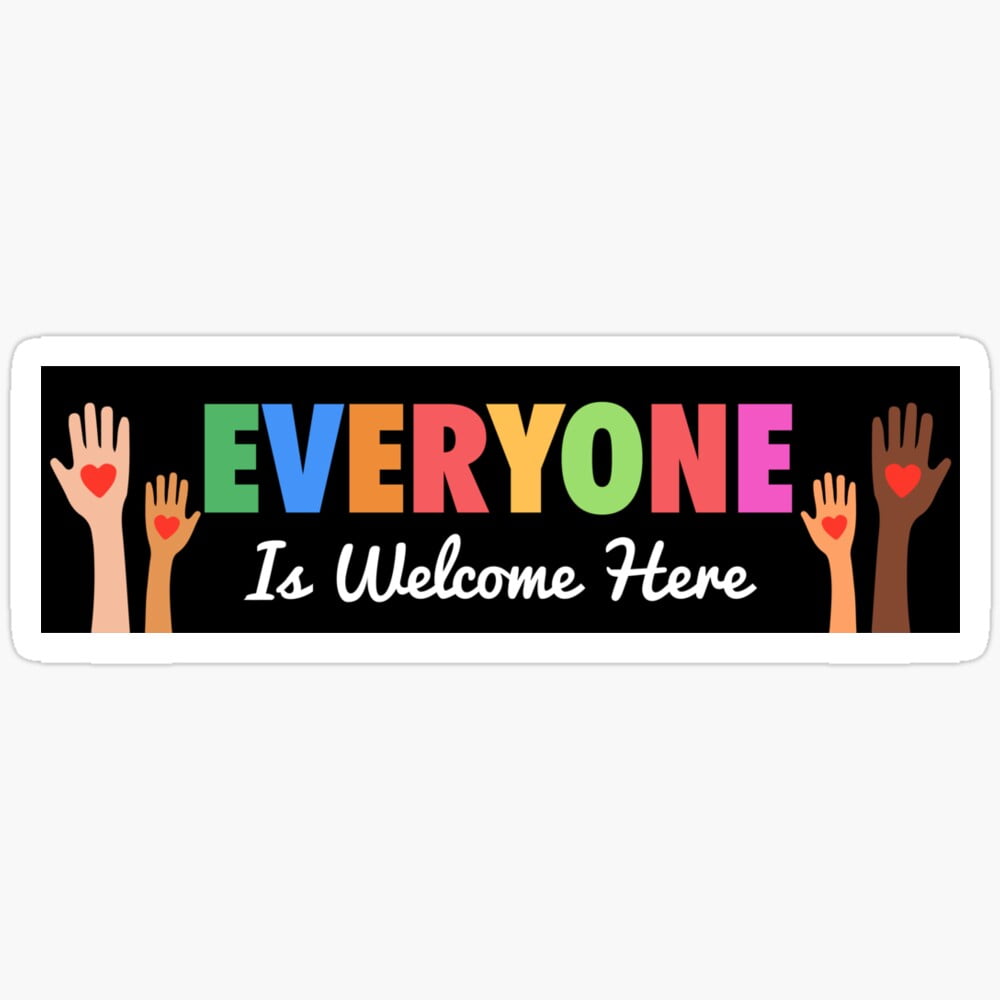 Everyone Is Welcome Here Idaho Teacher Bumper Sticker Phone Decal Water ...
