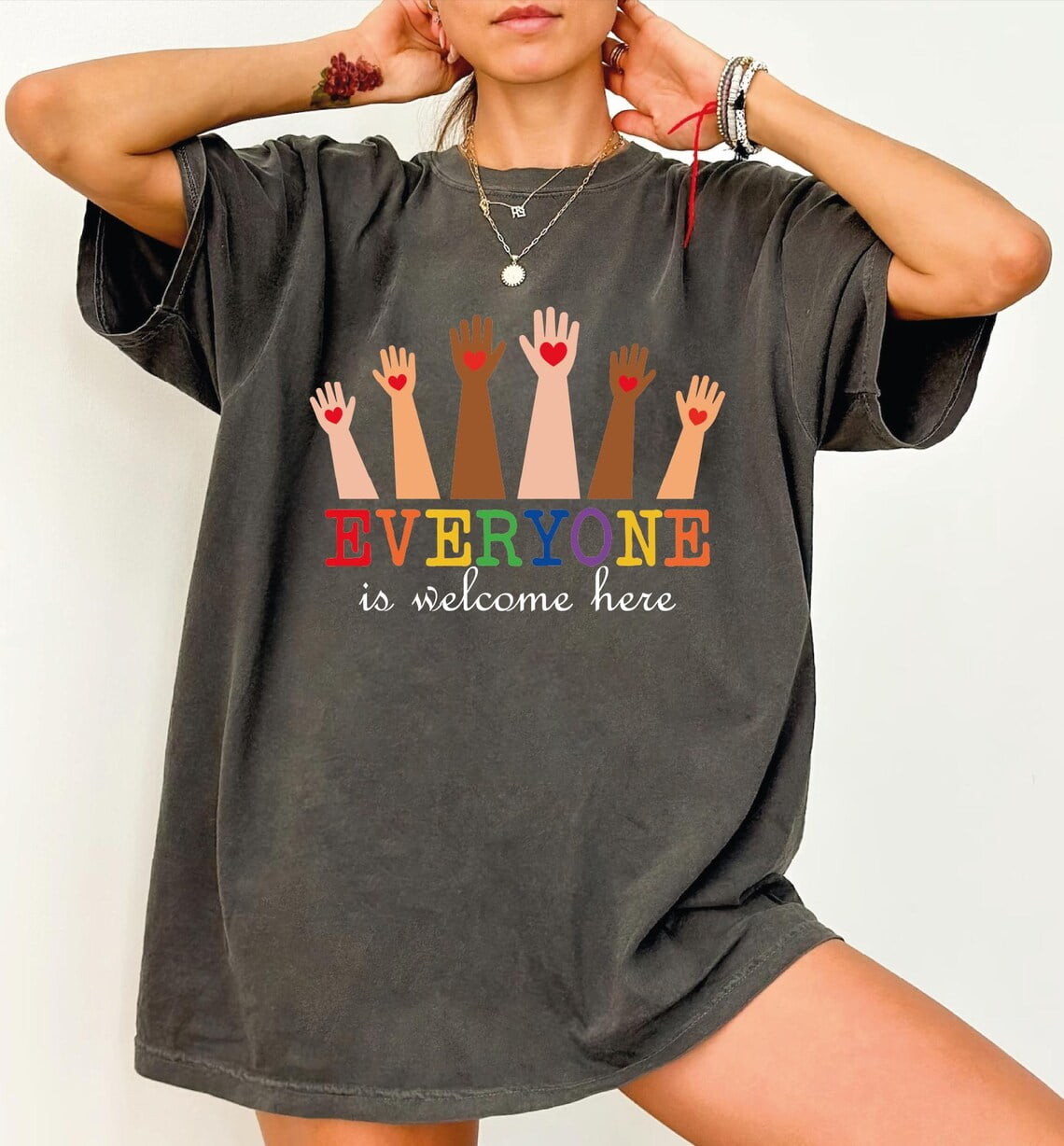 Everyone Is Welcome Here Idaho Teacher Shirt, Inclusion Equality Tee ...