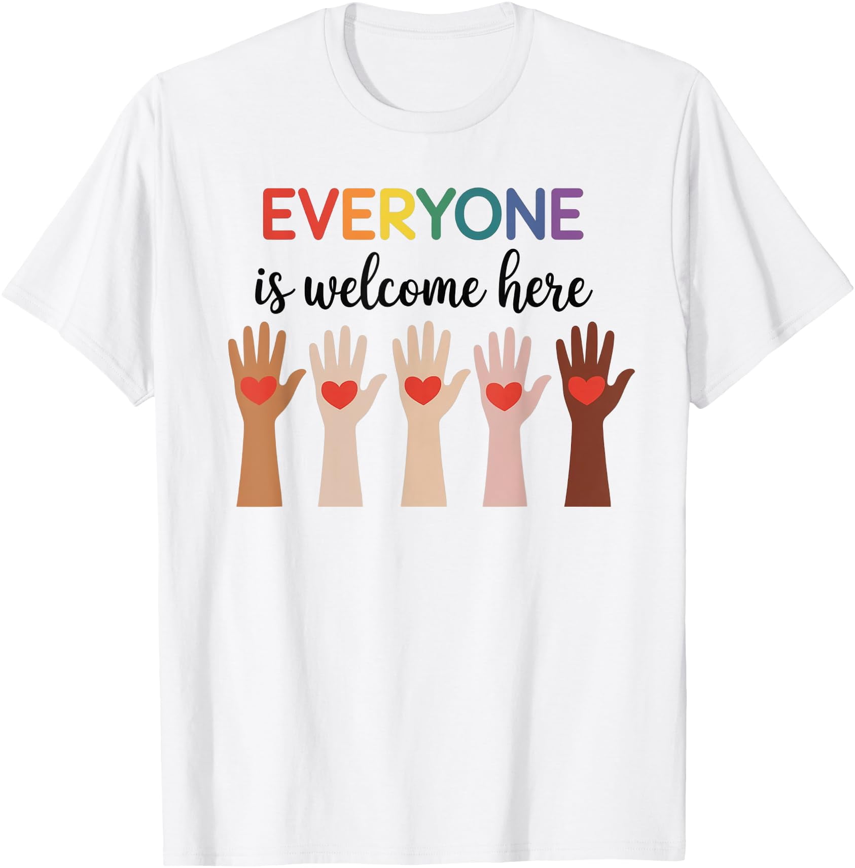 Everyone Is Welcome Here Idaho Teacher T-Shirt, A Symbol Of Inclusivity ...