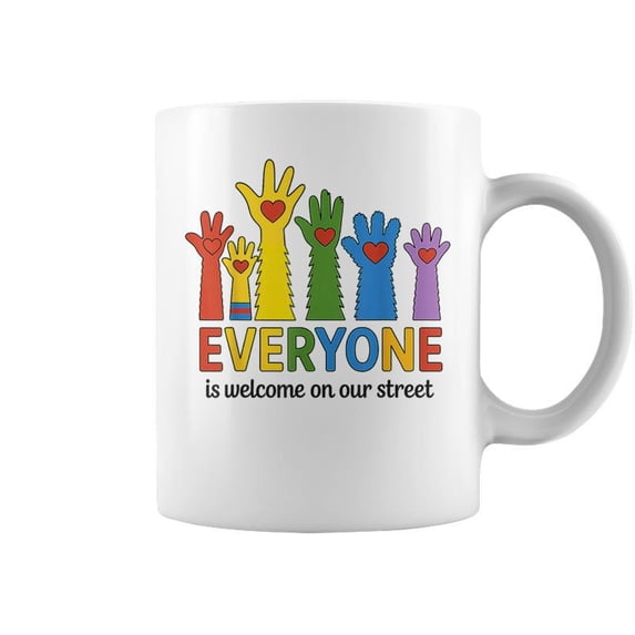 Everyone Is Welcome On Our Street Lgbt Pride Month Coffee Mugs ...