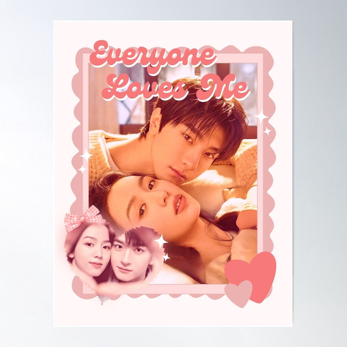 Everyone Loves Me (2024) Chinese Drama Actor Pink Collage Scrapbook ...