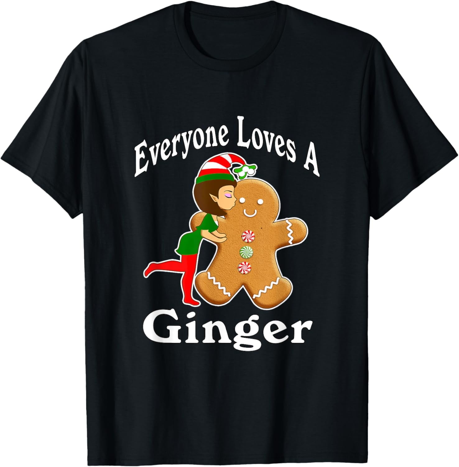 Everyone Loves A Ginger - Gingerbread Man T-Shirt - Walmart.com