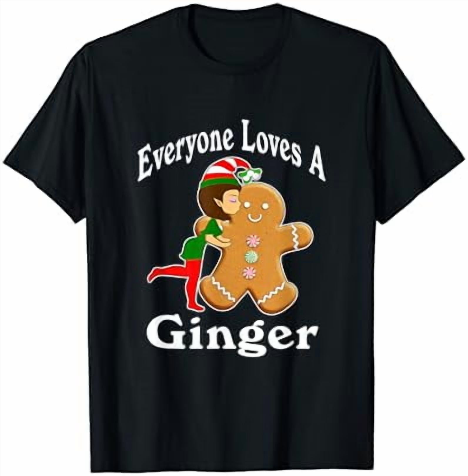 Everyone Loves A Ginger - Gingerbread Man T-Shirt - Walmart.com