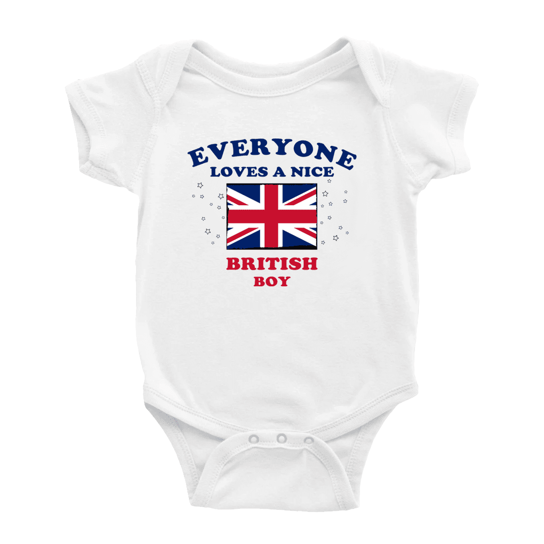 Everyone Loves a Nice British Boy Cute Baby Clothes (White, 0-3 Months ...
