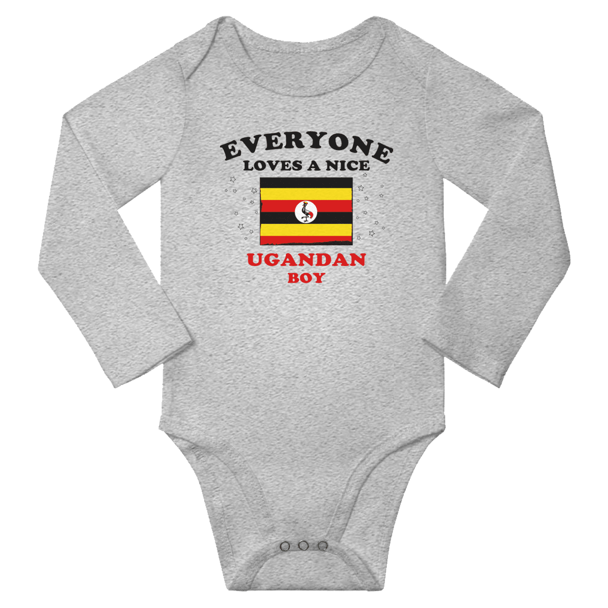 Everyone Loves a Nice Ugandan Boy Baby Long Slevve Bodysuit Outfits ...