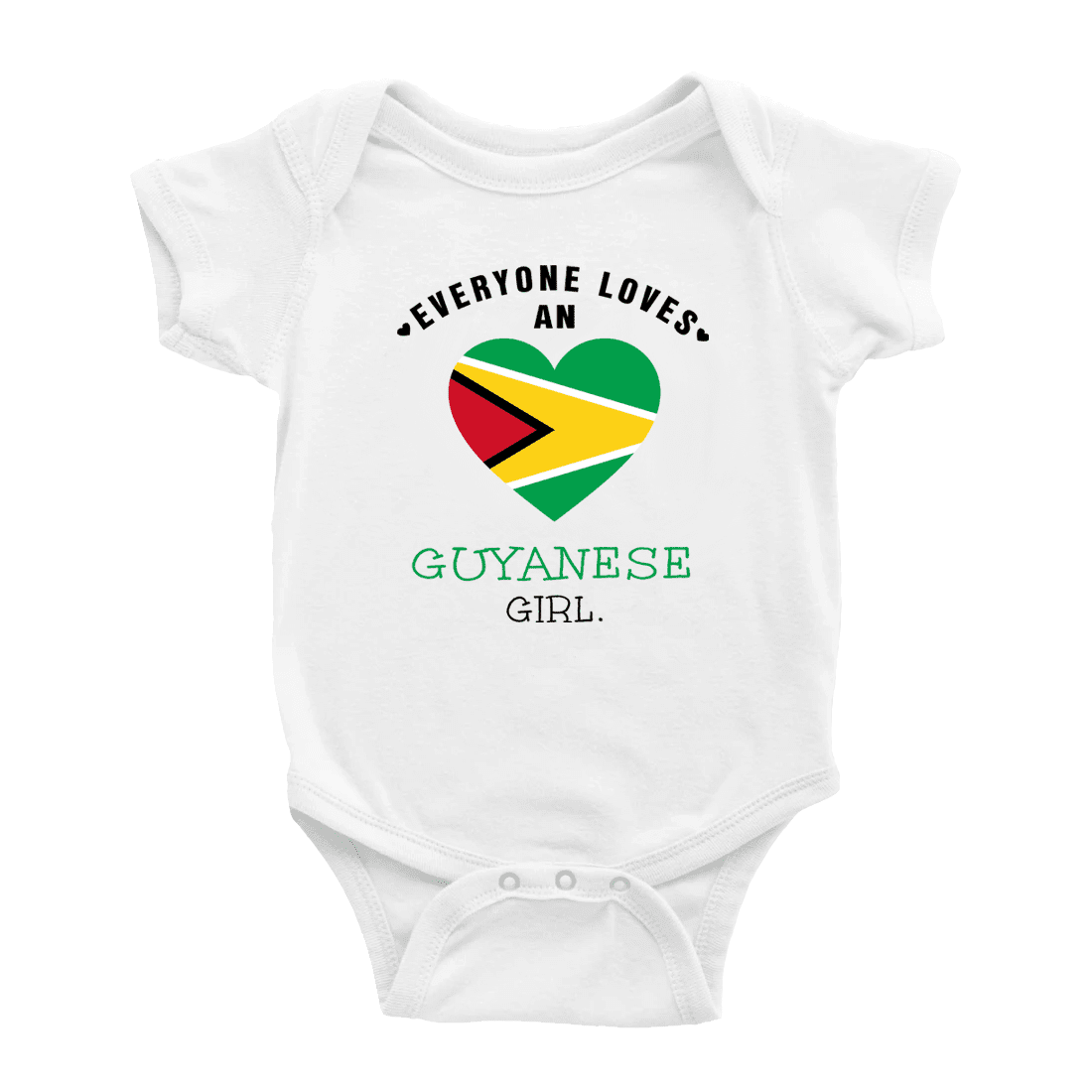 Everyone Loves an Guyanese Girl Cute Baby Bodysuit (White, 6-12 Months ...