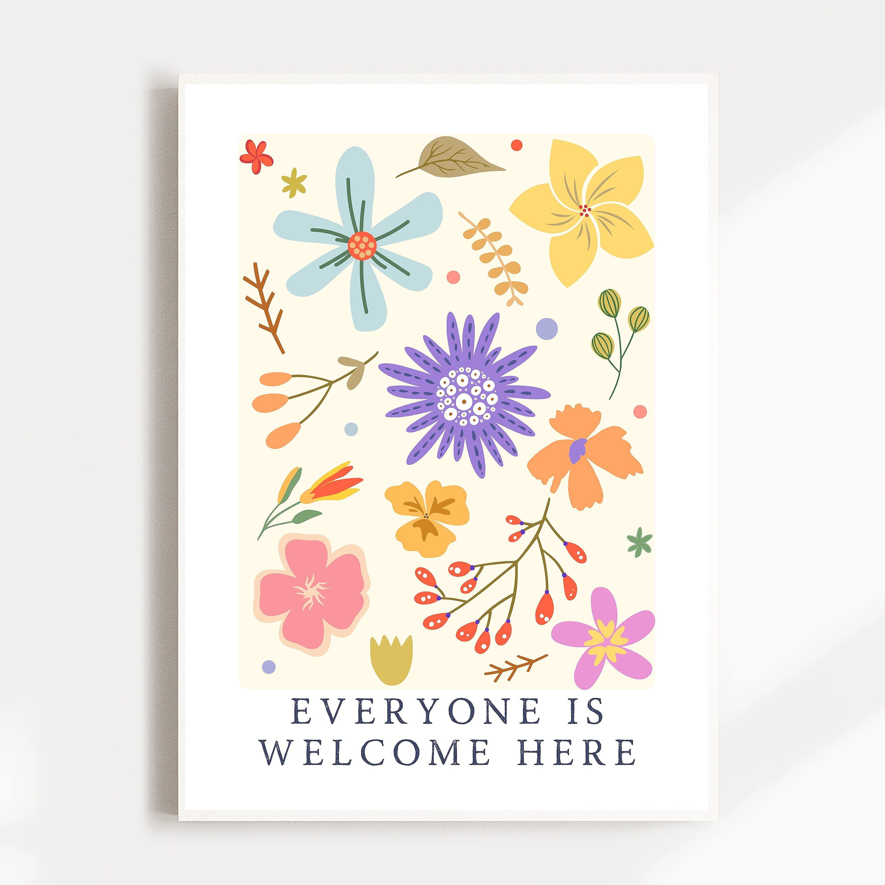 Everyone is Welcome Here Poster,Counselor Office Decor Therapy ...