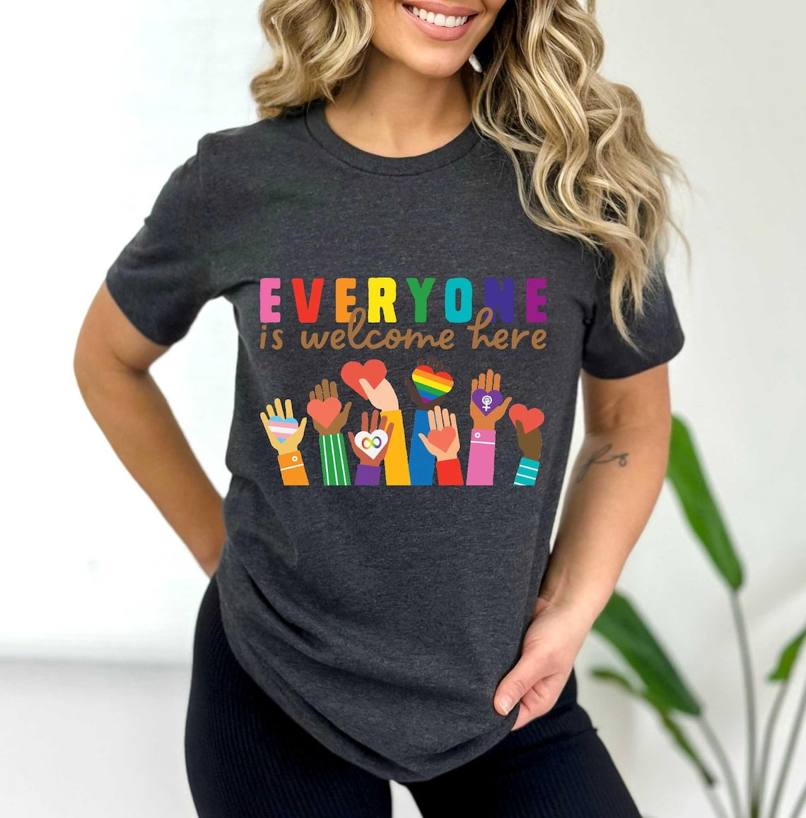 Everyone Welcome Here T-Shirt: Inclusion & Equality Tee All Size S-5Xl ...