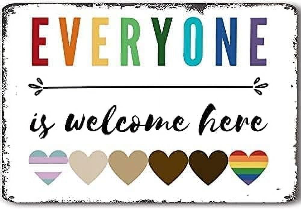 Everyone is Welcome Here Wall Art Diversity Classroom Poster Inclusion ...