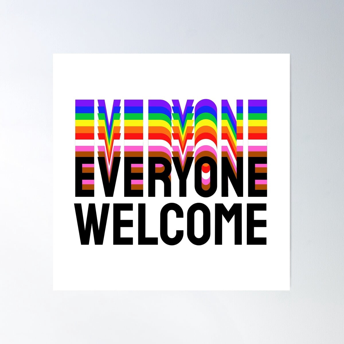 Everyone Welcome! Poster Wall Art, Modern Wall Decor For Living Room ...