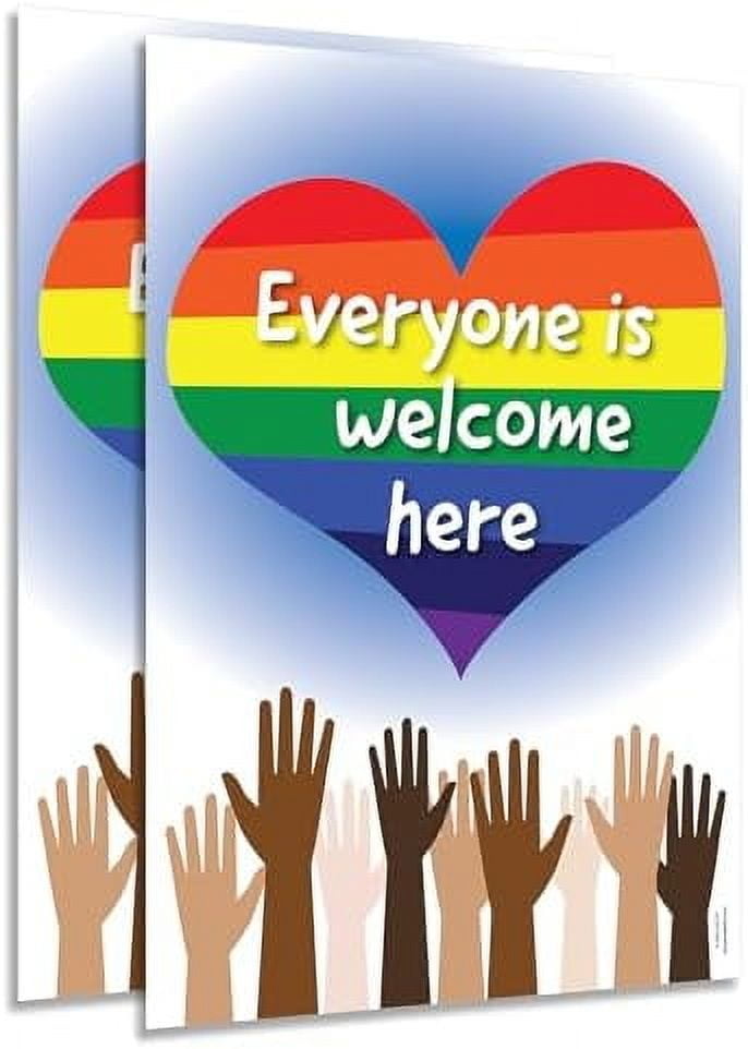 - Everyone is Welcome Here Posters (2 Pack), 12 x 18 inches (Laminated ...