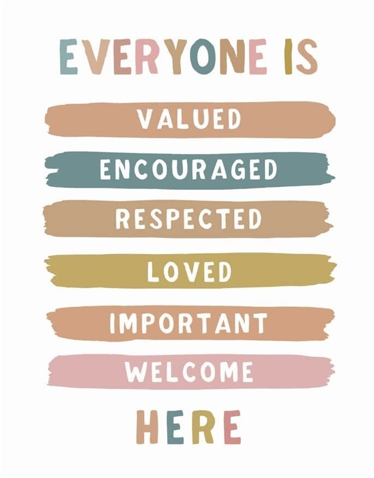 Everyone Is Welcome Here poster Boho Classroom Decor, Classroom Poster ...