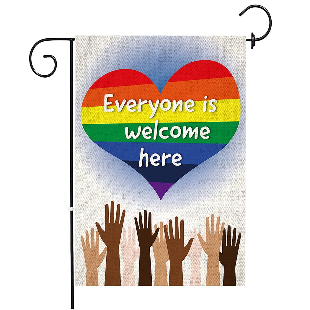 Everyone is Welcome Here Flag Diversity Poster for Classroom Pride ...