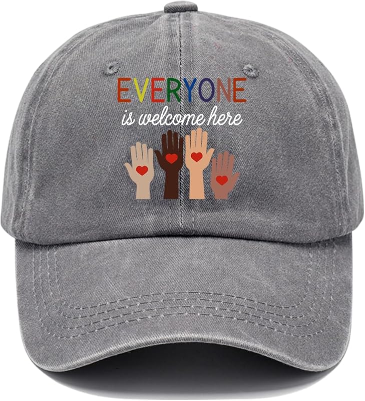 Everyone is Welcome Here Hat, Fist Hand Support Cap - Walmart.com