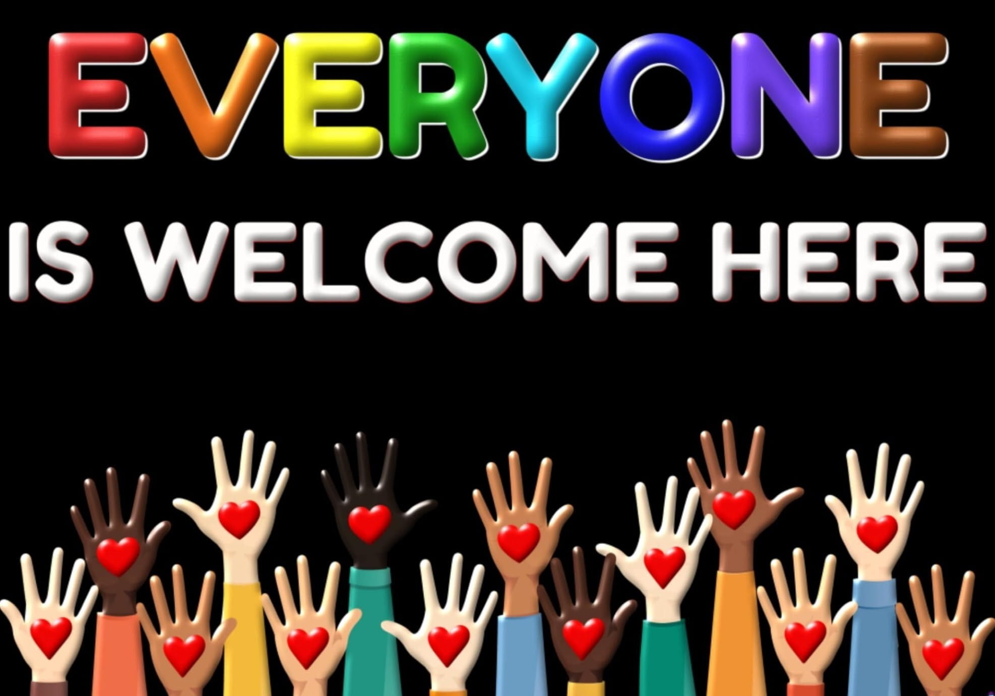 Everyone is Welcome Here Posters Classroom Charts and Decorations, Back ...