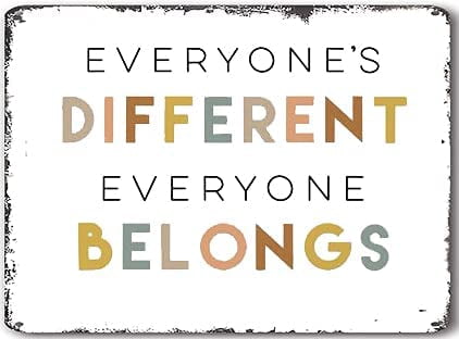 Everyone?ˉs Different Everyone Belongs Diversity Wall Art Classroom ...