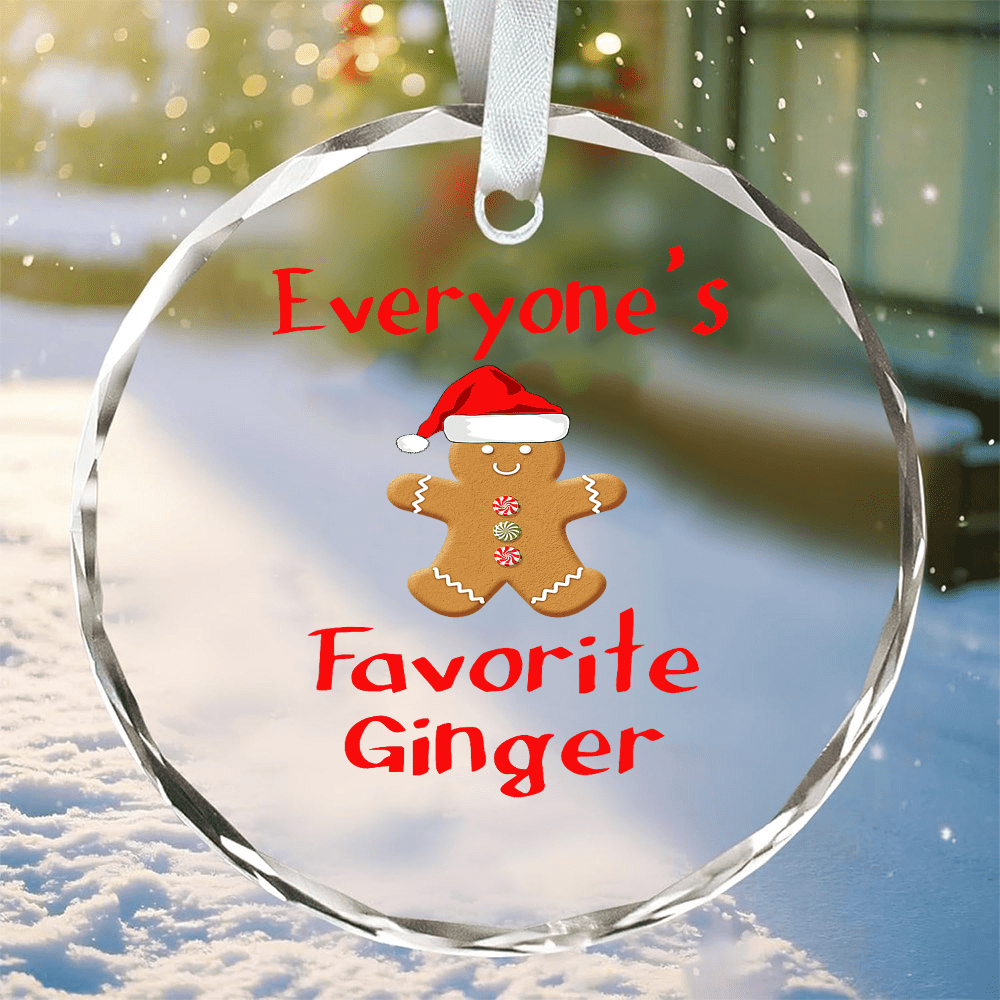 Everyone's Favorite Ginger- Gingerbread Man with Santa Hat Ornament ...