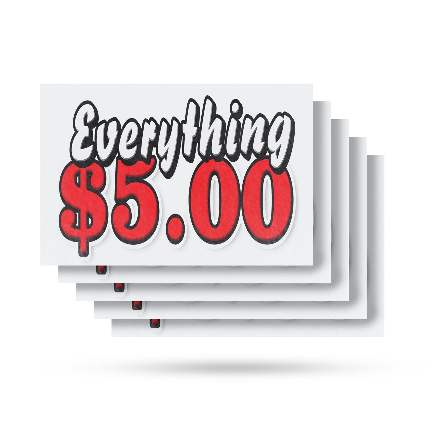Everything 5 Dollars Vinyl Decal 5 Pack of 24 Inch x 36 Inch ...