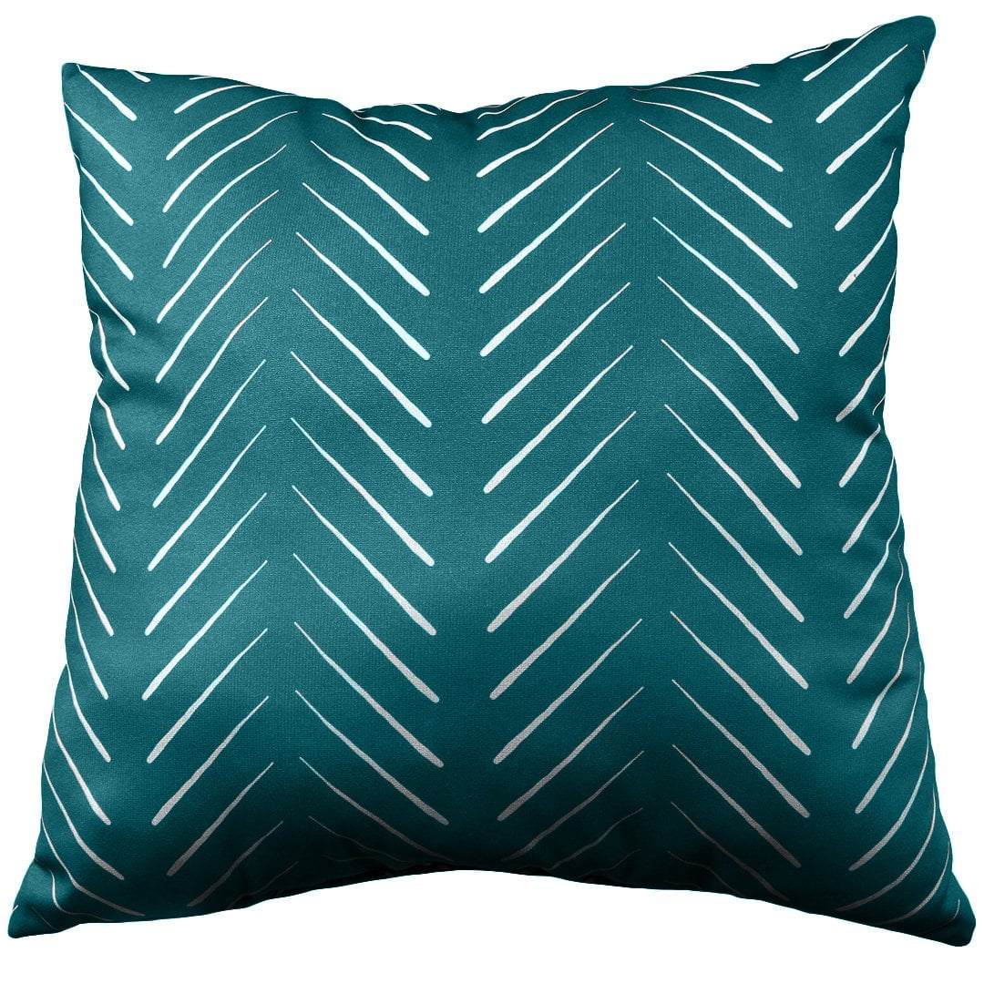 Everything Comfy Chevron Columns 16" Decorative Pillow, Teal - Walmart.com