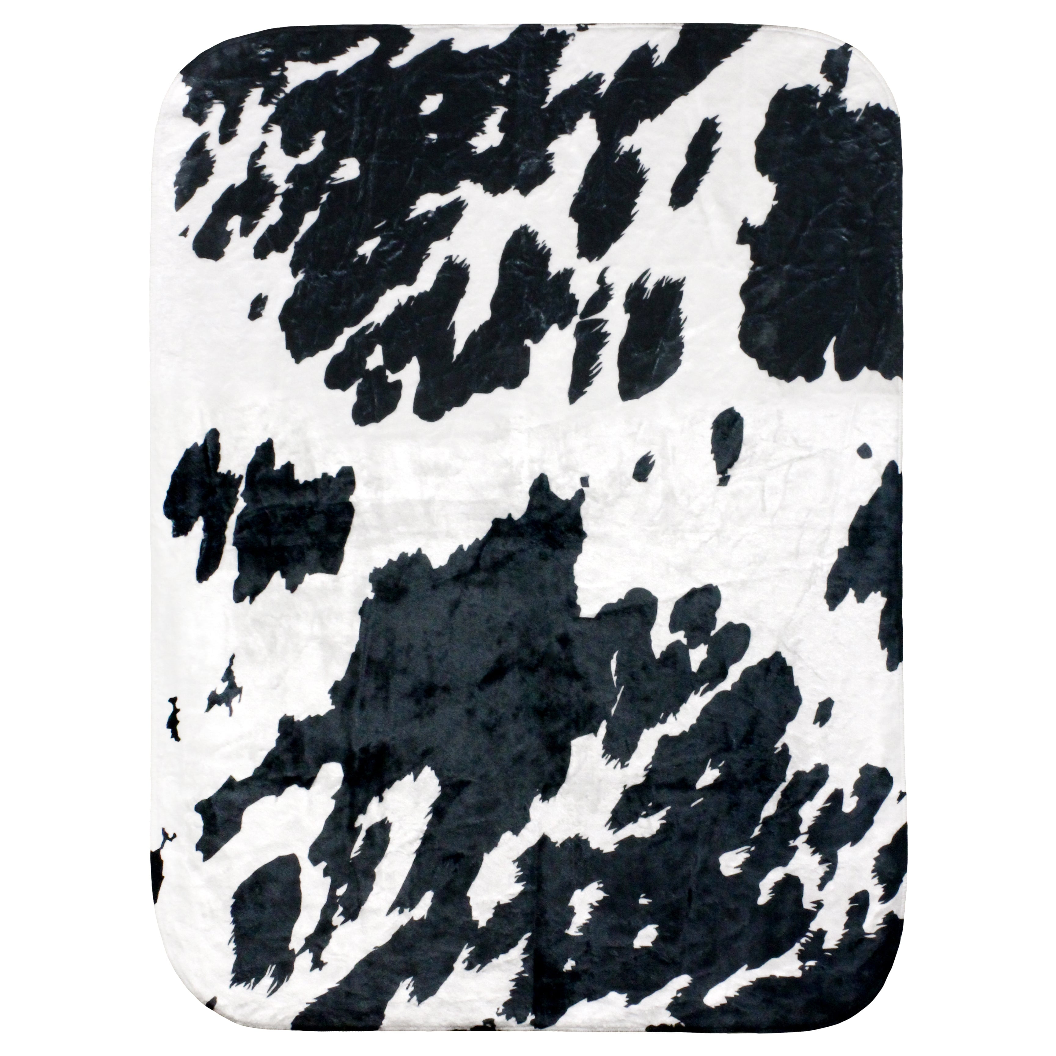 Everything Comfy Cow Print Decorative Throw Blanket, 42" X 60", Black ...