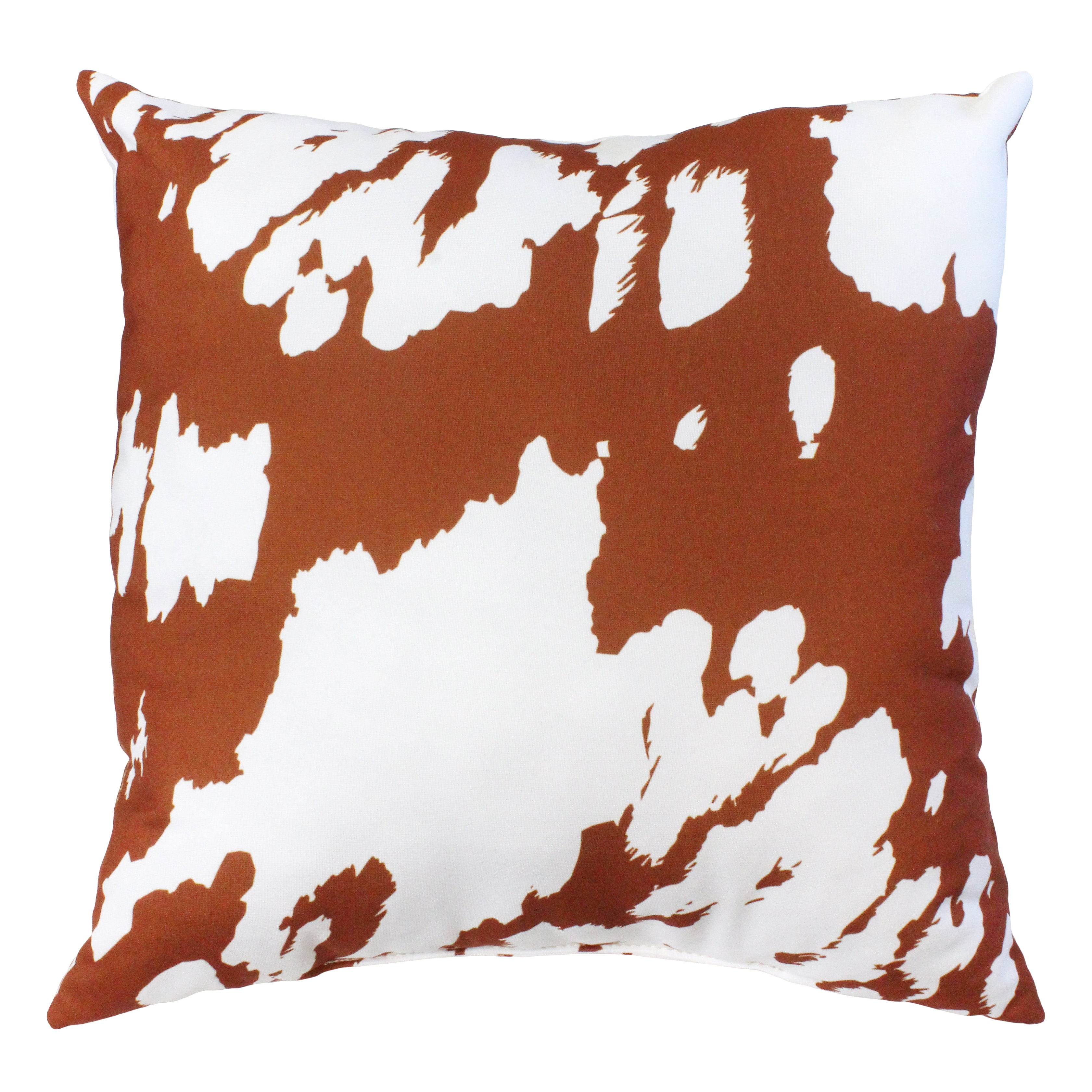 Everything Comfy Cow Print Decorative Throw Pillow, 16x16 Inch, Tan ...