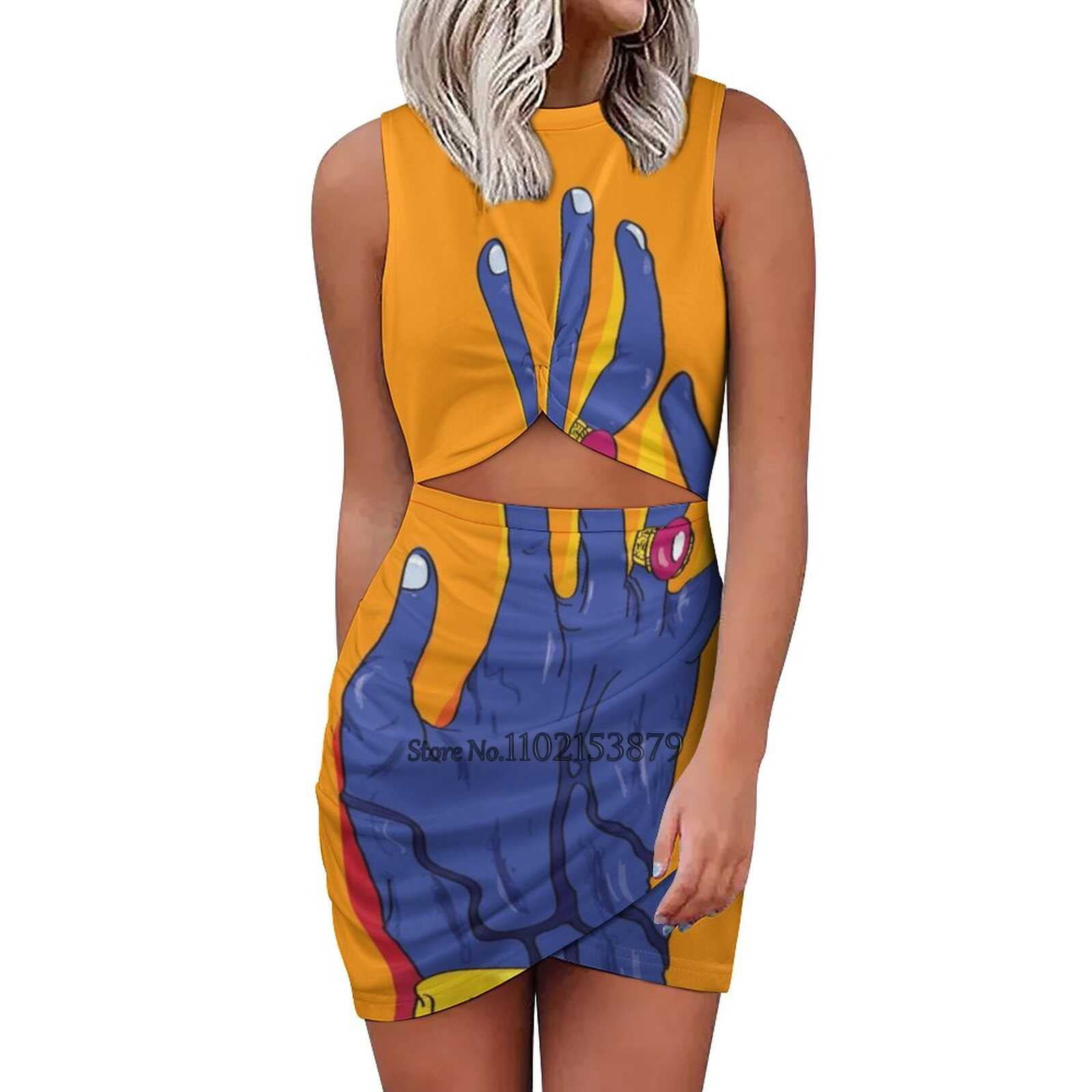 Everything Everything - Blue Hand Back Lacing Backless Dress Square ...
