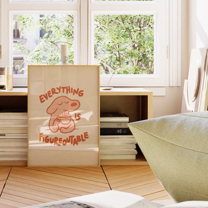 Everything Is Figureoutable Print, Positive Affirmations Office Desk ...