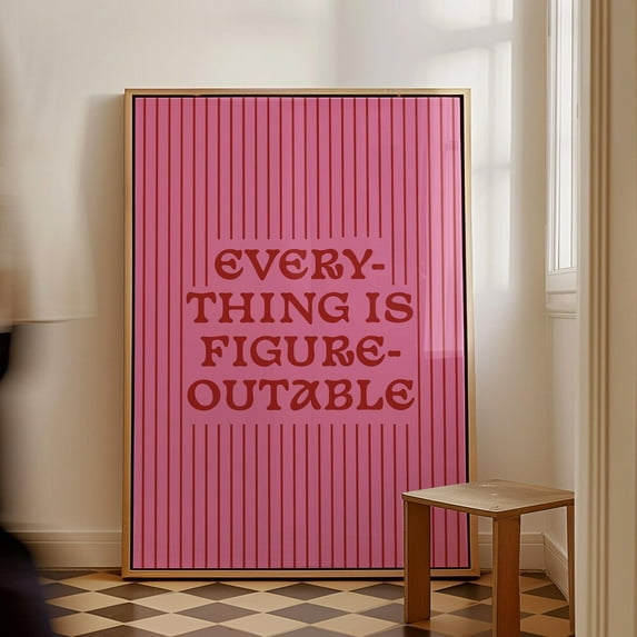 Everything Is Figureoutable Print Positive Affirmations Poster Decor ...
