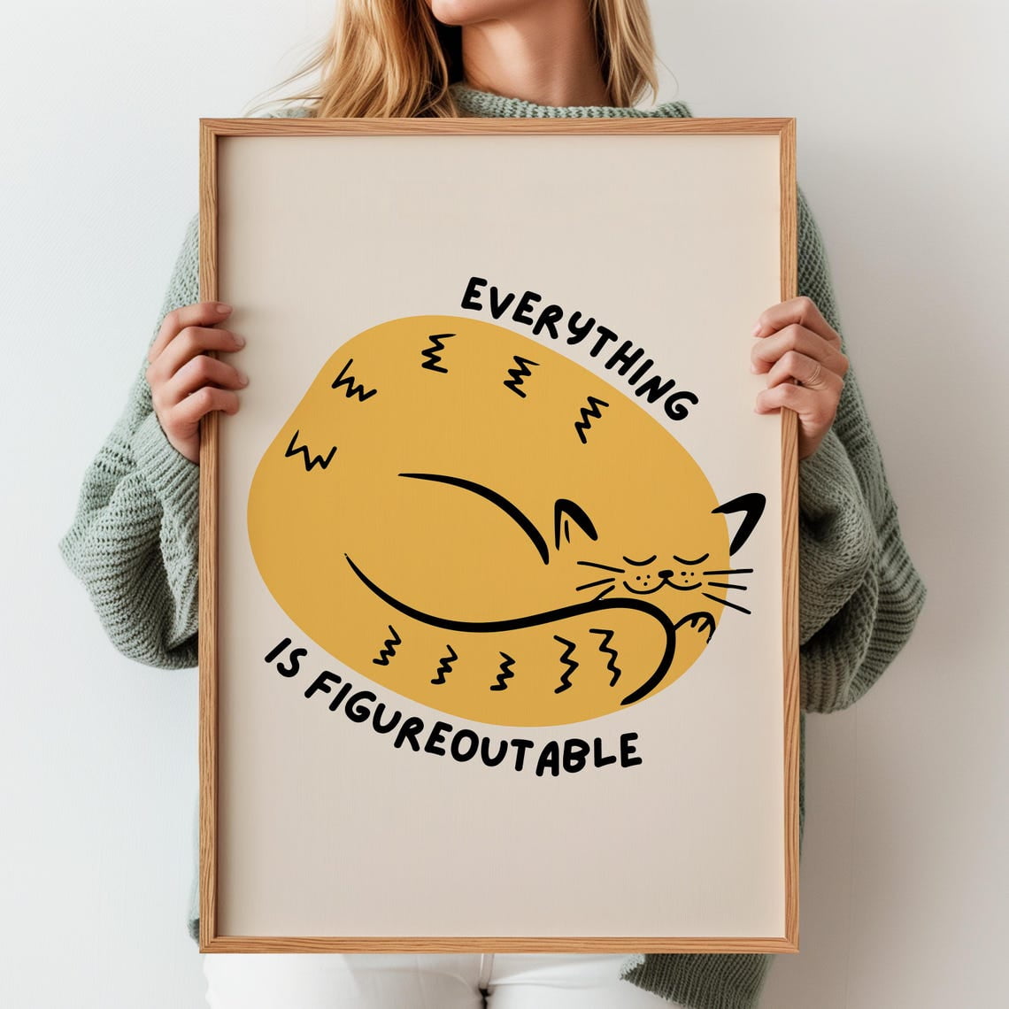 Everything Is Figureoutable Print, Uplifting Quote Print, Inspirational ...