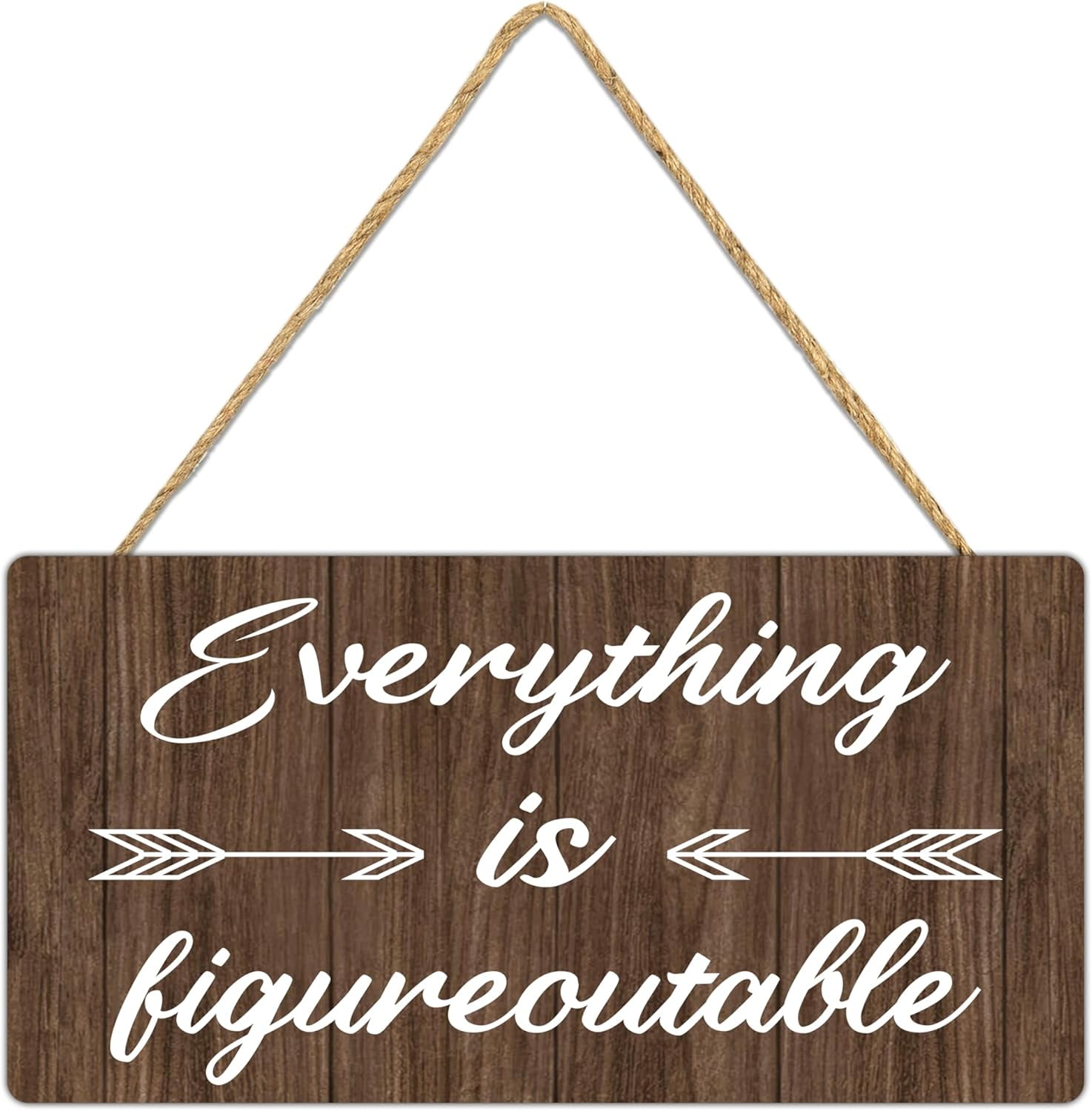 Everything is Figureoutable Wall Wooden Hanging Sign Office Decor ...