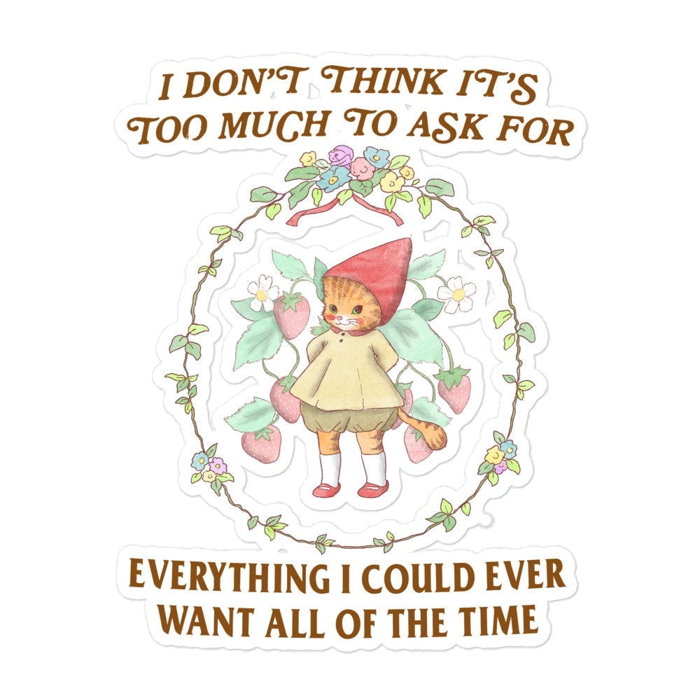 Everything I Want Bubble-Free Stickers Vinyl Decal Cute Sticker ...