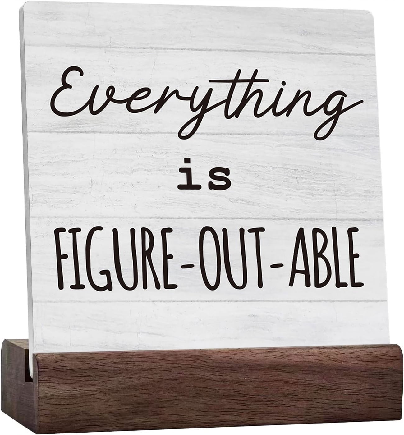 Everything Is Figureoutable Ceramic Table Plaque Decorative ...