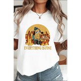 Everything Is Fine Dog In Fire Funny Coffee Internet Meme Unisex T ...