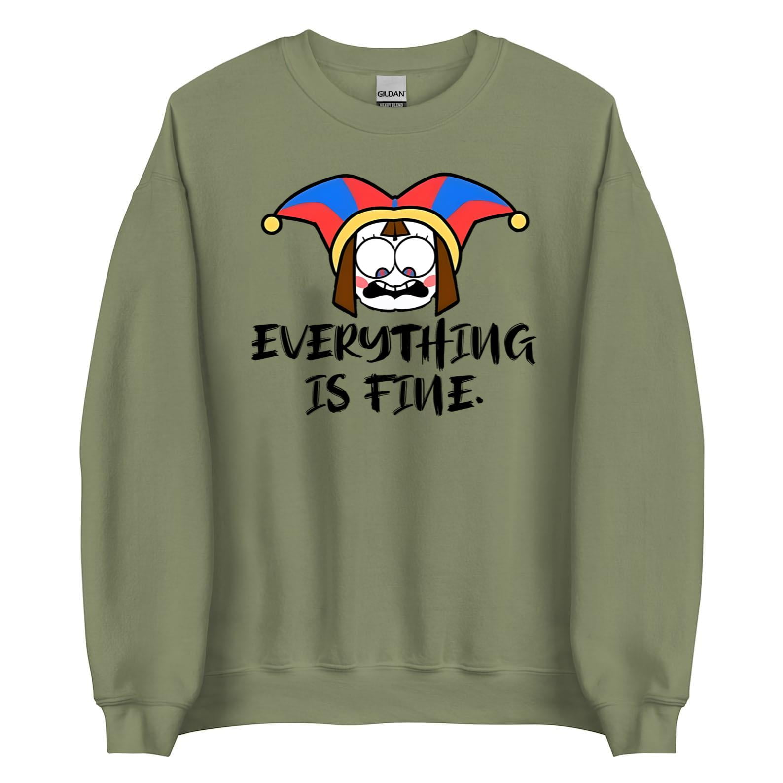 Everything Is Fine Funny Digital Meme T-shirt, surreal circus fan shirt ...