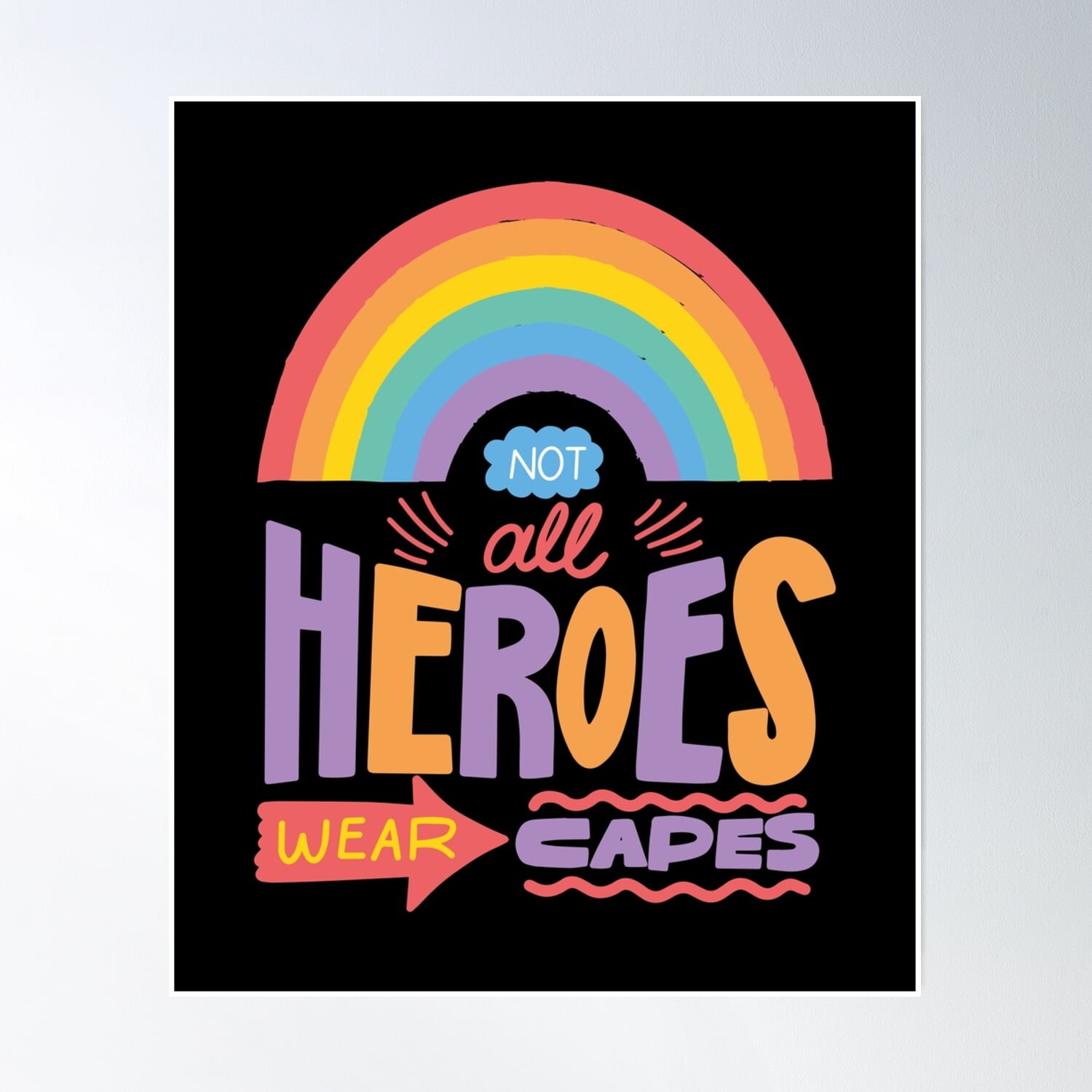 Everything Is Gonna Be Alright, Thank You Healthcare Workers Poster Wall Art, Modern Wall Decor ...