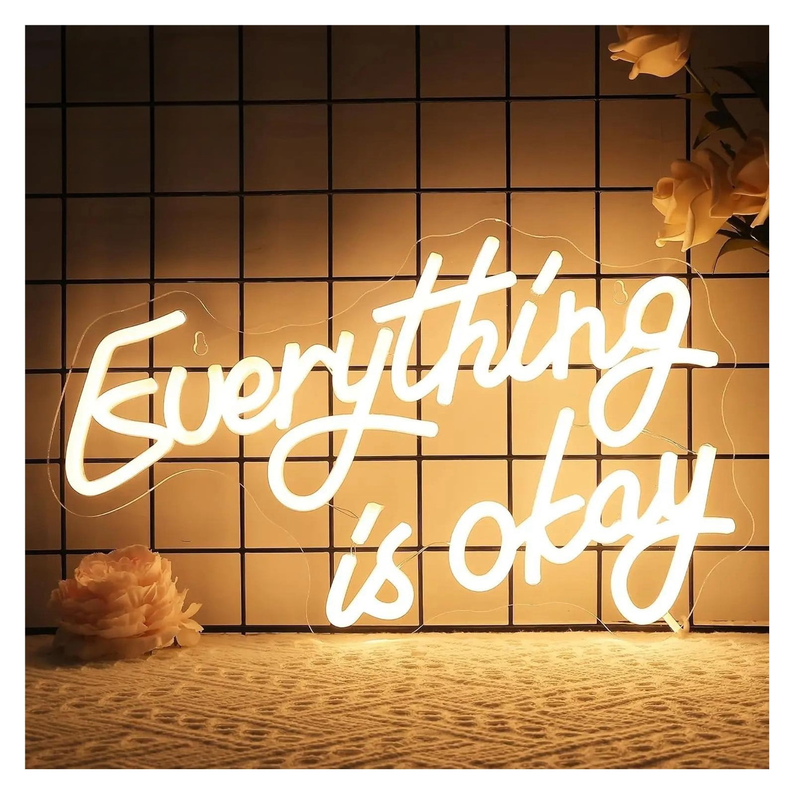 "Everything Is Okay" Neon Sign USB Powered LED Neon Lights For Home ...
