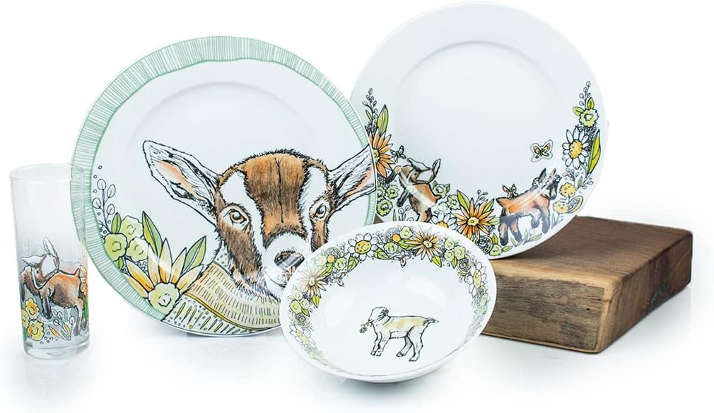 Everything Kitchens 16-Piece Dinnerware Set With Drinking Glasses ...