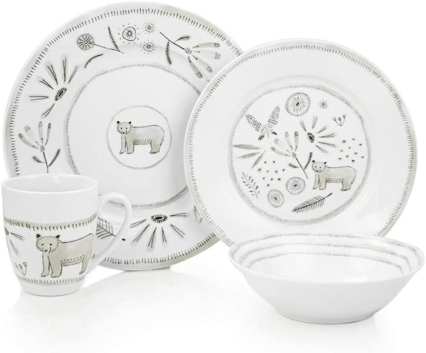 Everything Kitchens 16-Piece Dinnerware Set with Mugs | Bear With Me ...