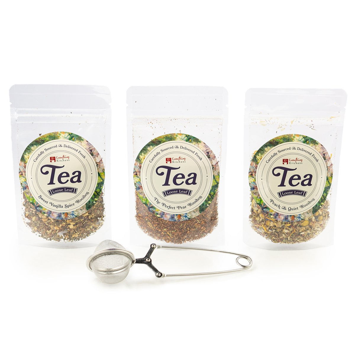 Everything Kitchens Assorted Herbal Teas | 3-Pack + Infuser - Walmart.com