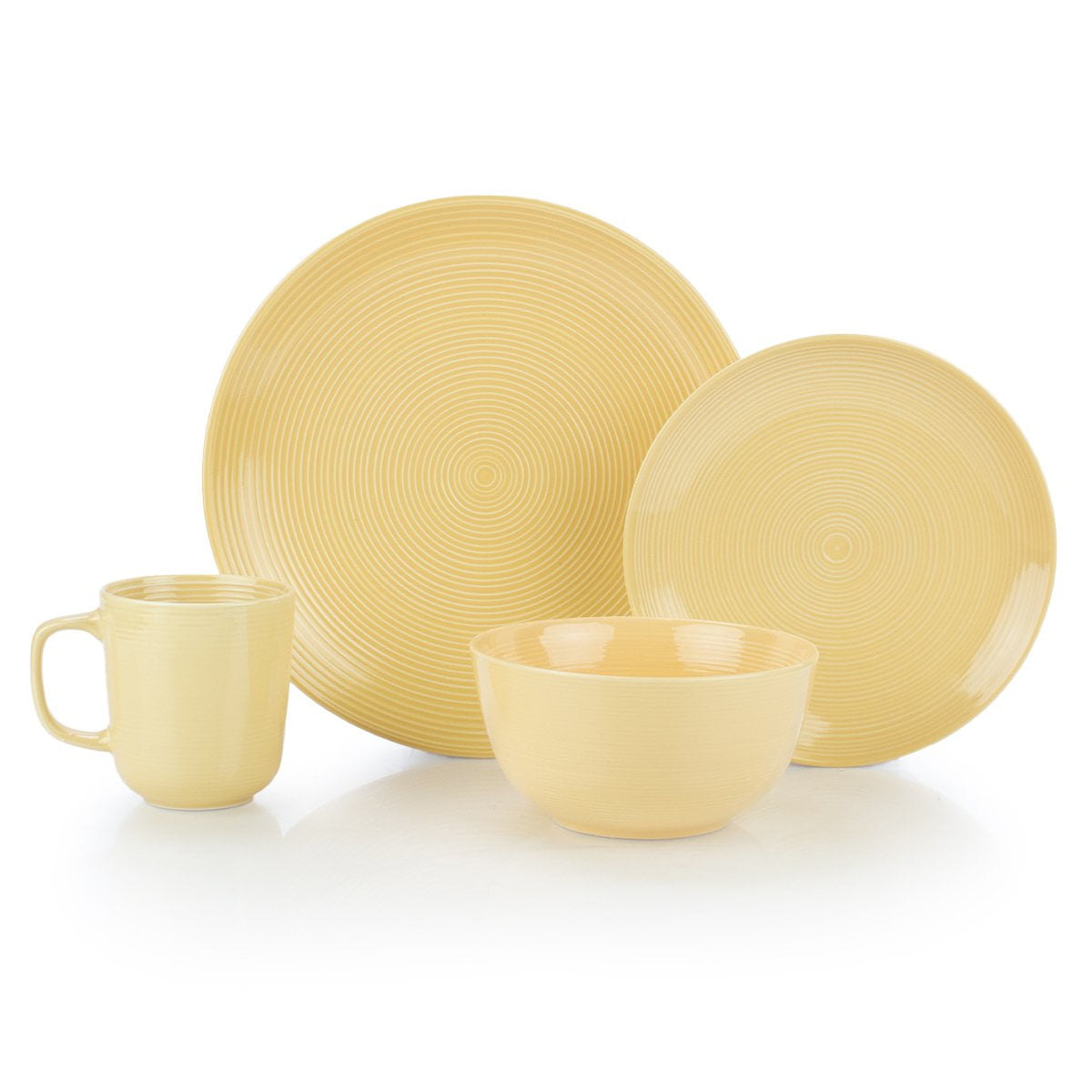 Everything Kitchens Unique Fancy Dishware - Rippled 16-Piece Set ...