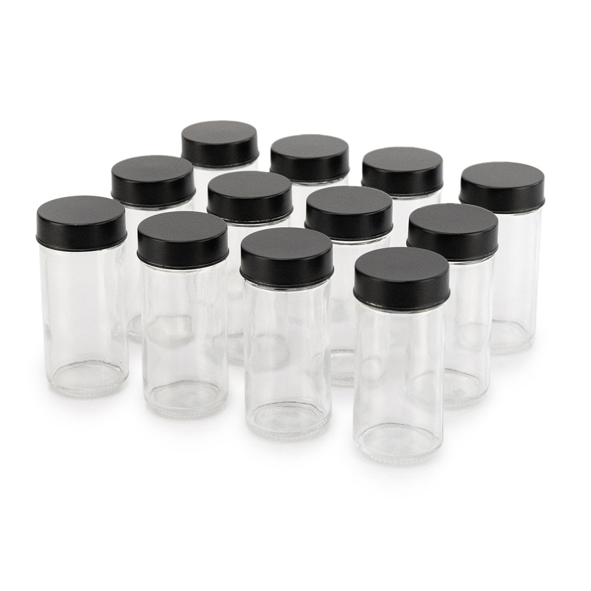 Everything Kitchens Modern Essentials 3oz Glass Spice Jars | Set of 12 ...