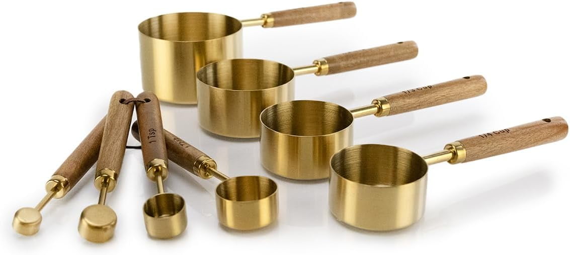 Everything Kitchens Modern Essentials (Gold Measuring Cups and Spoons ...