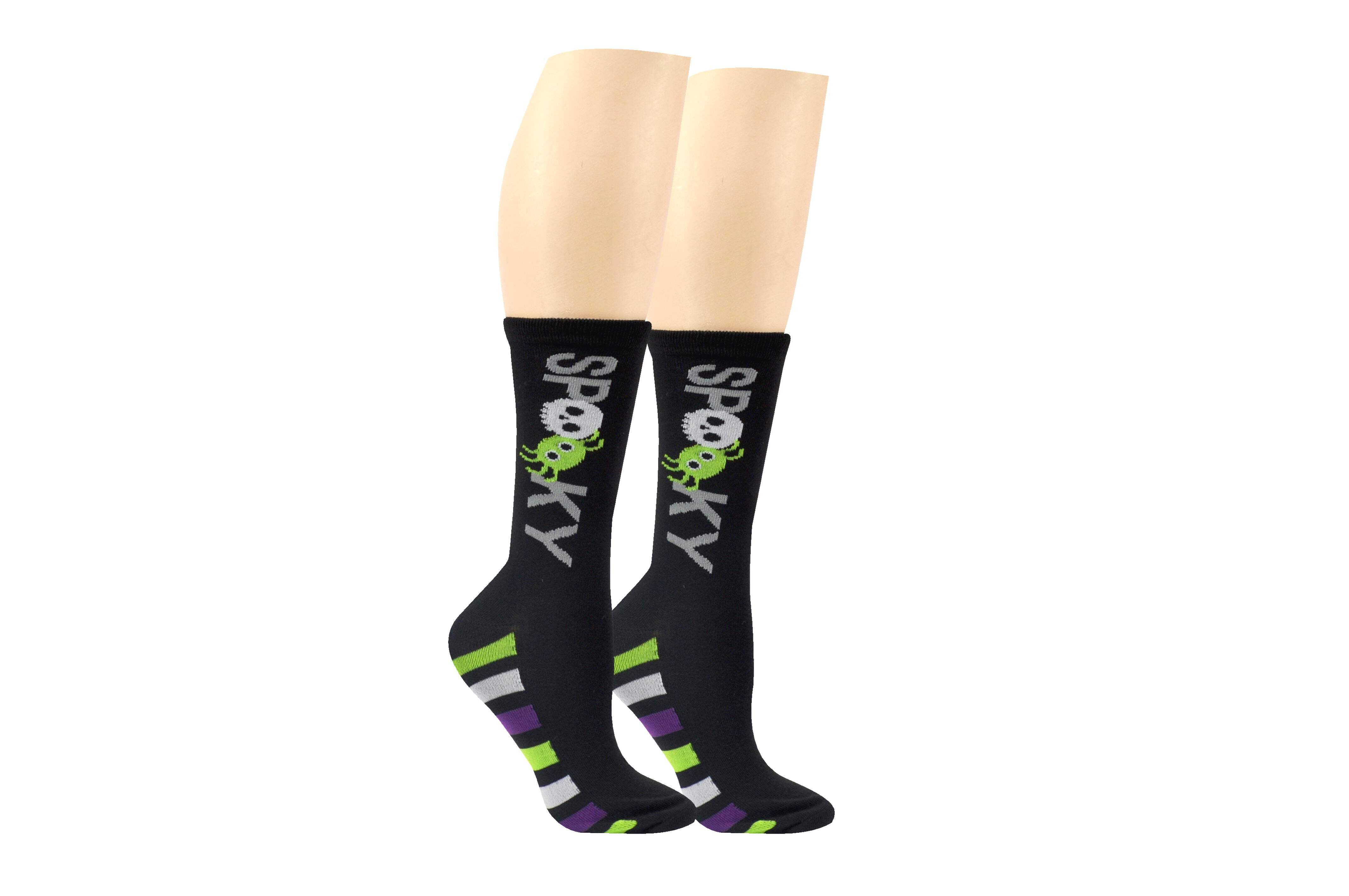 Everything Legwear Halloween Spooky Spider Crew Sock - Walmart.com