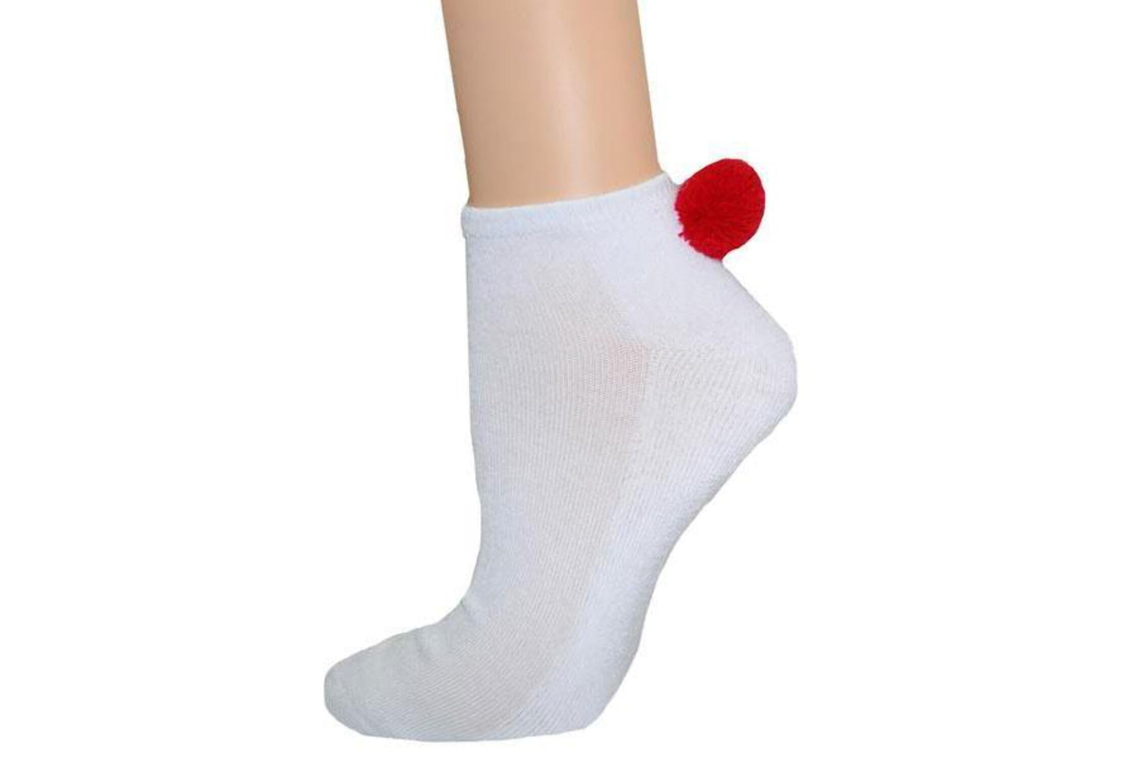 Everything Legwear Ladies Pom Pom Performance Socks (Women's 4-10 ...